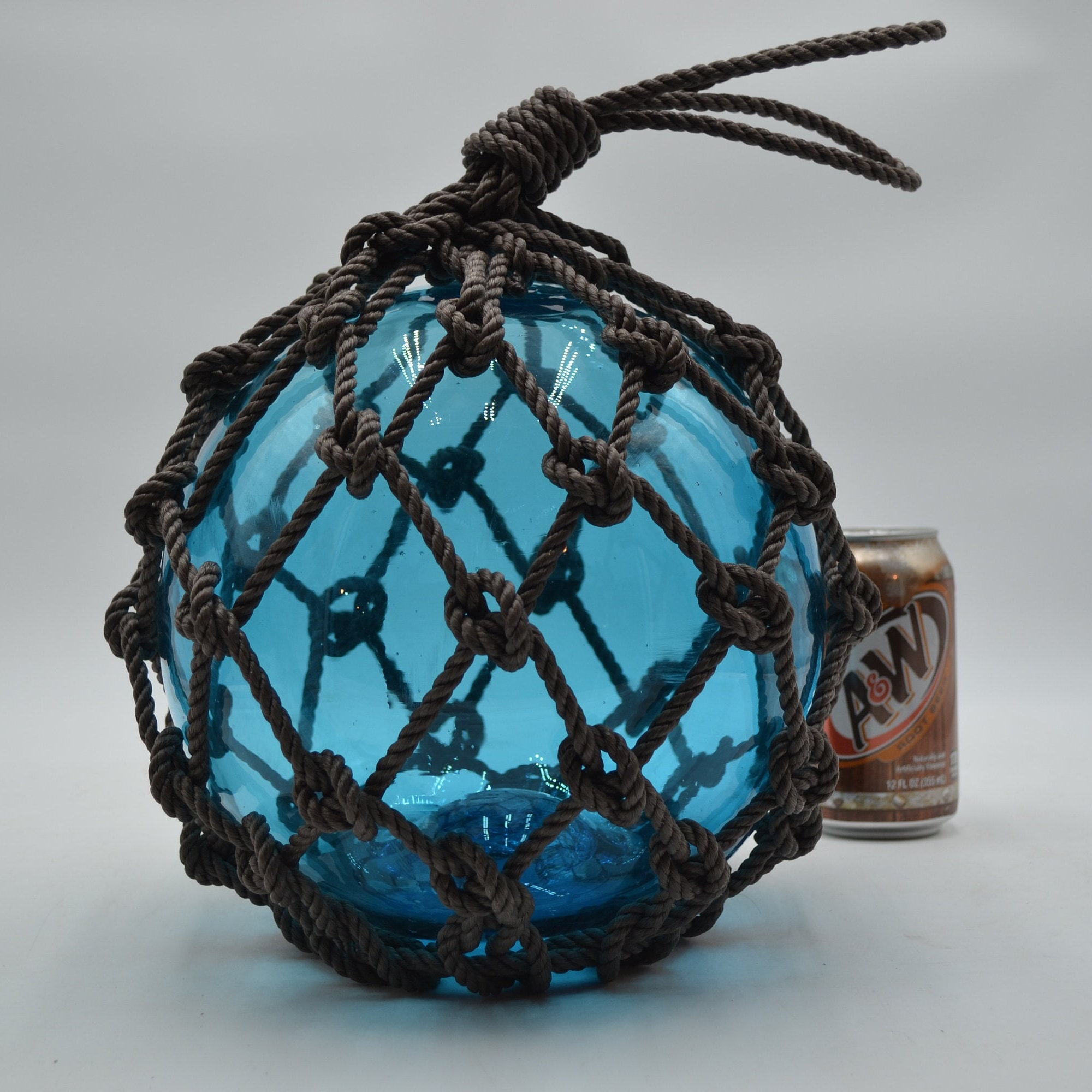 Glass Fishing Float in Aqua 10 - Etsy