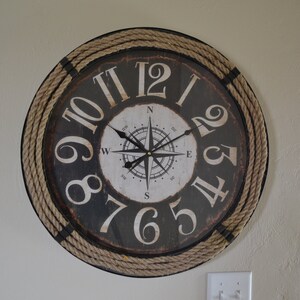 Compass Rose Clock - Etsy