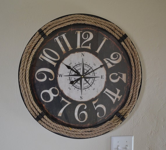 Compass Rose Clock | Etsy