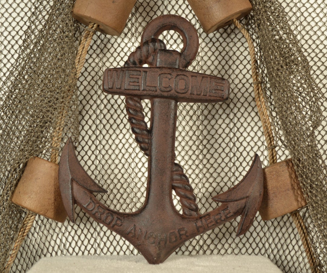 Nautical Anchor Wall Plaque in Rust - Etsy