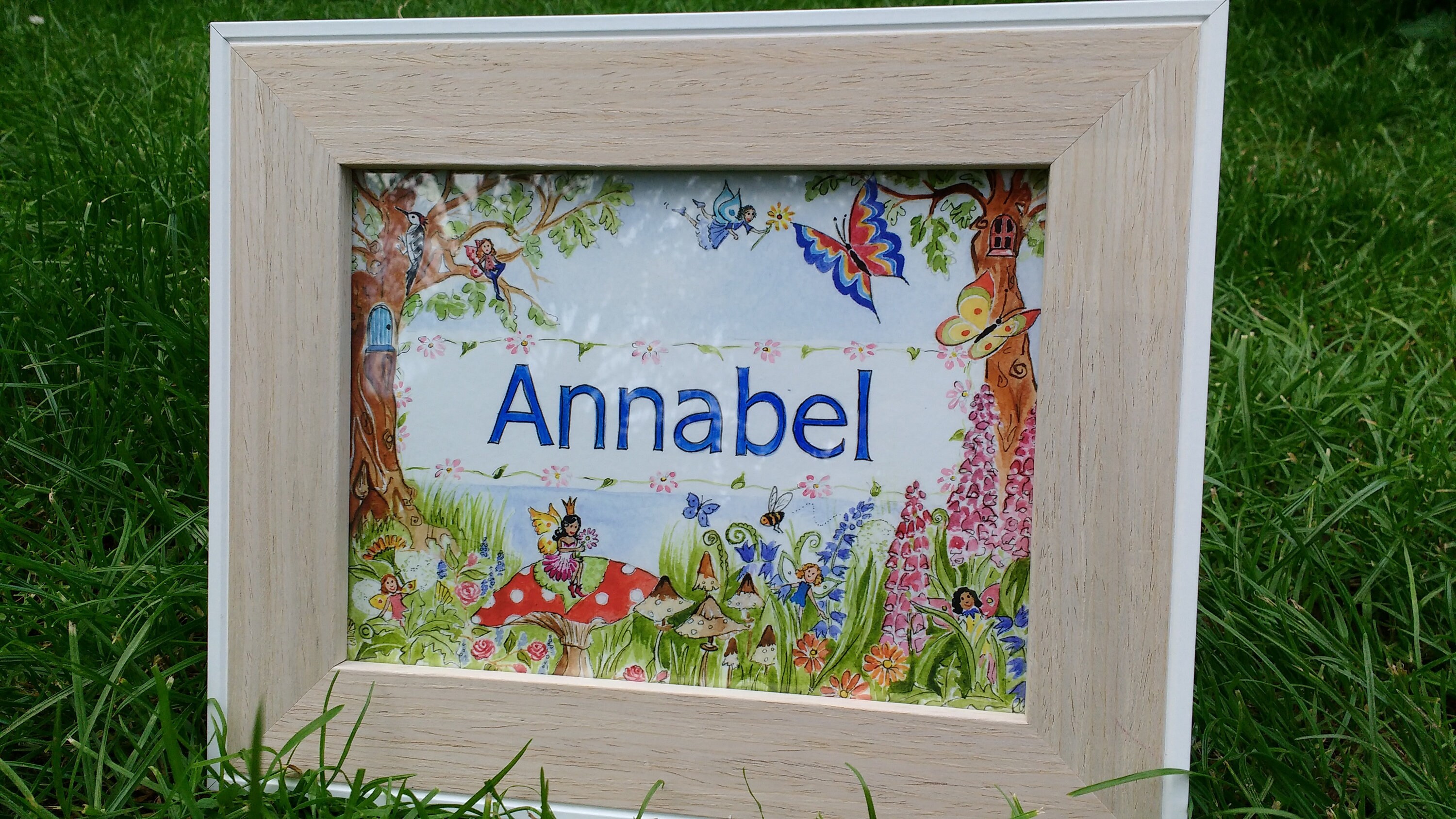 Personalised Childrens Name Painting – New Baby Girl/boy Gift Idea ...
