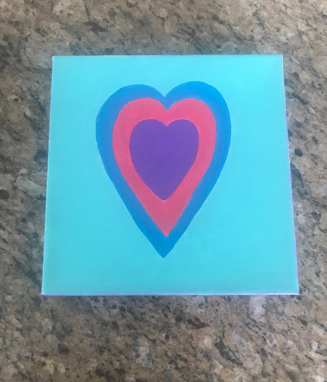 Bright Heart Original Heart Art - Etsy