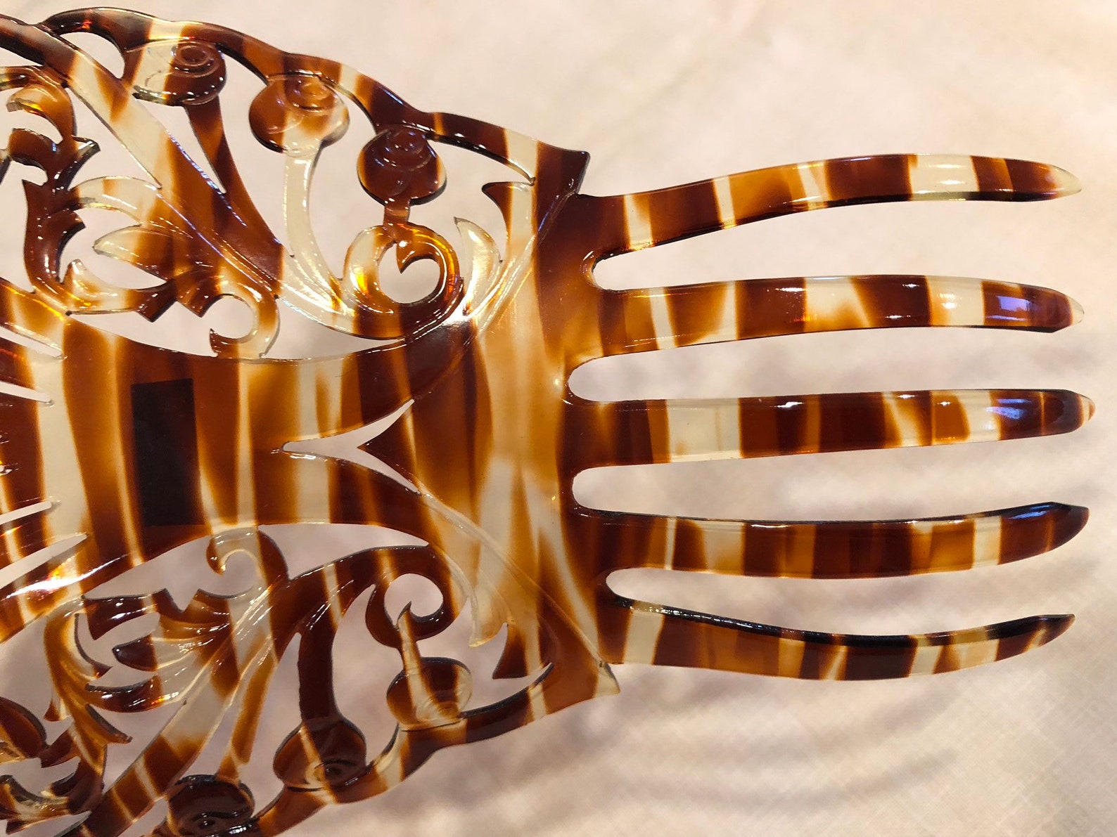 Vintage Celluloid Comb With Medallions Antique Large Haircomb - Etsy