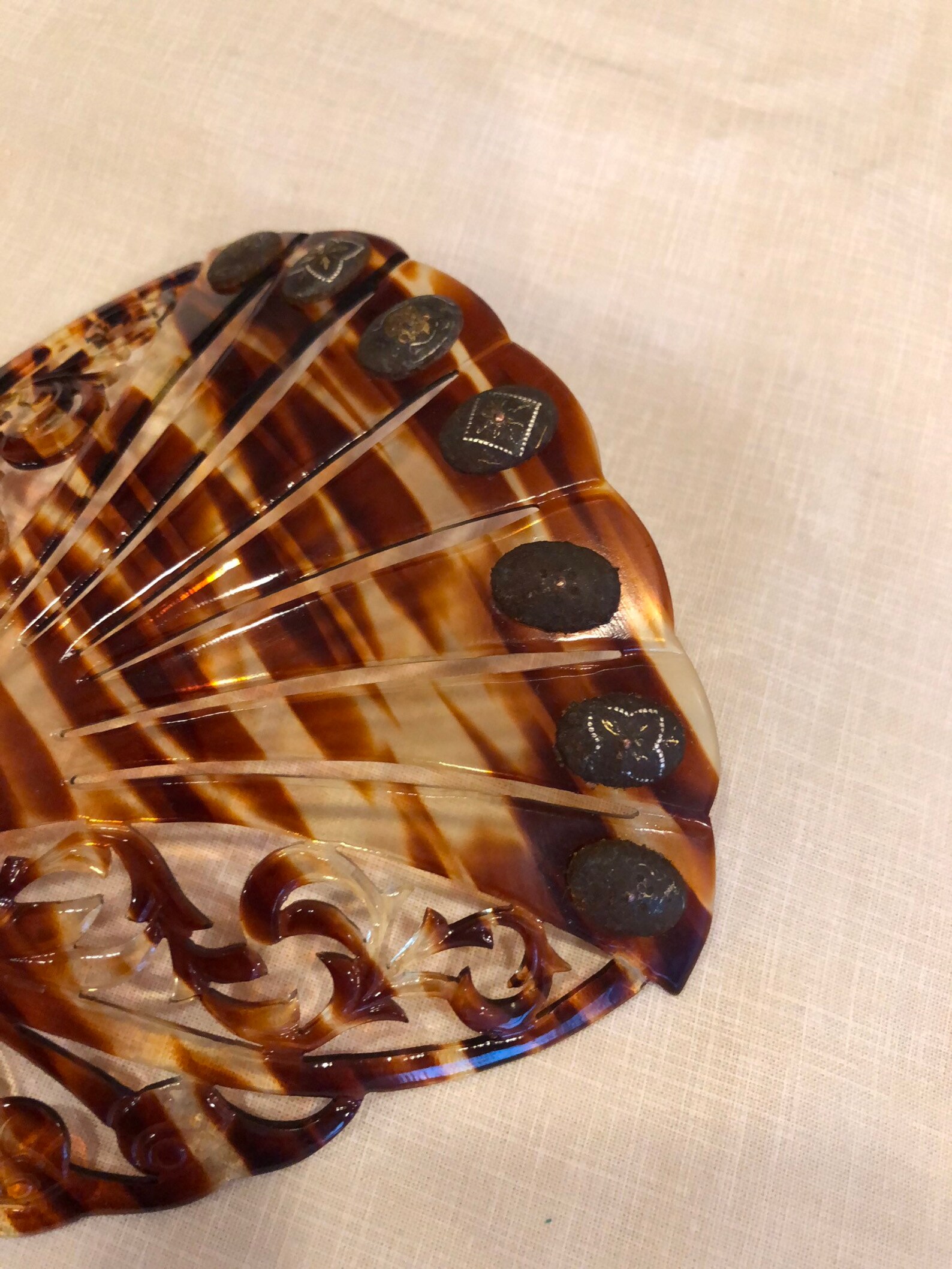 Vintage Celluloid Comb With Medallions Antique Large Haircomb - Etsy