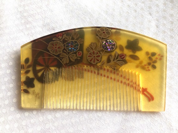 Antique Japanese Kusi Comb and Matching Kanzashi Vint… - Gem