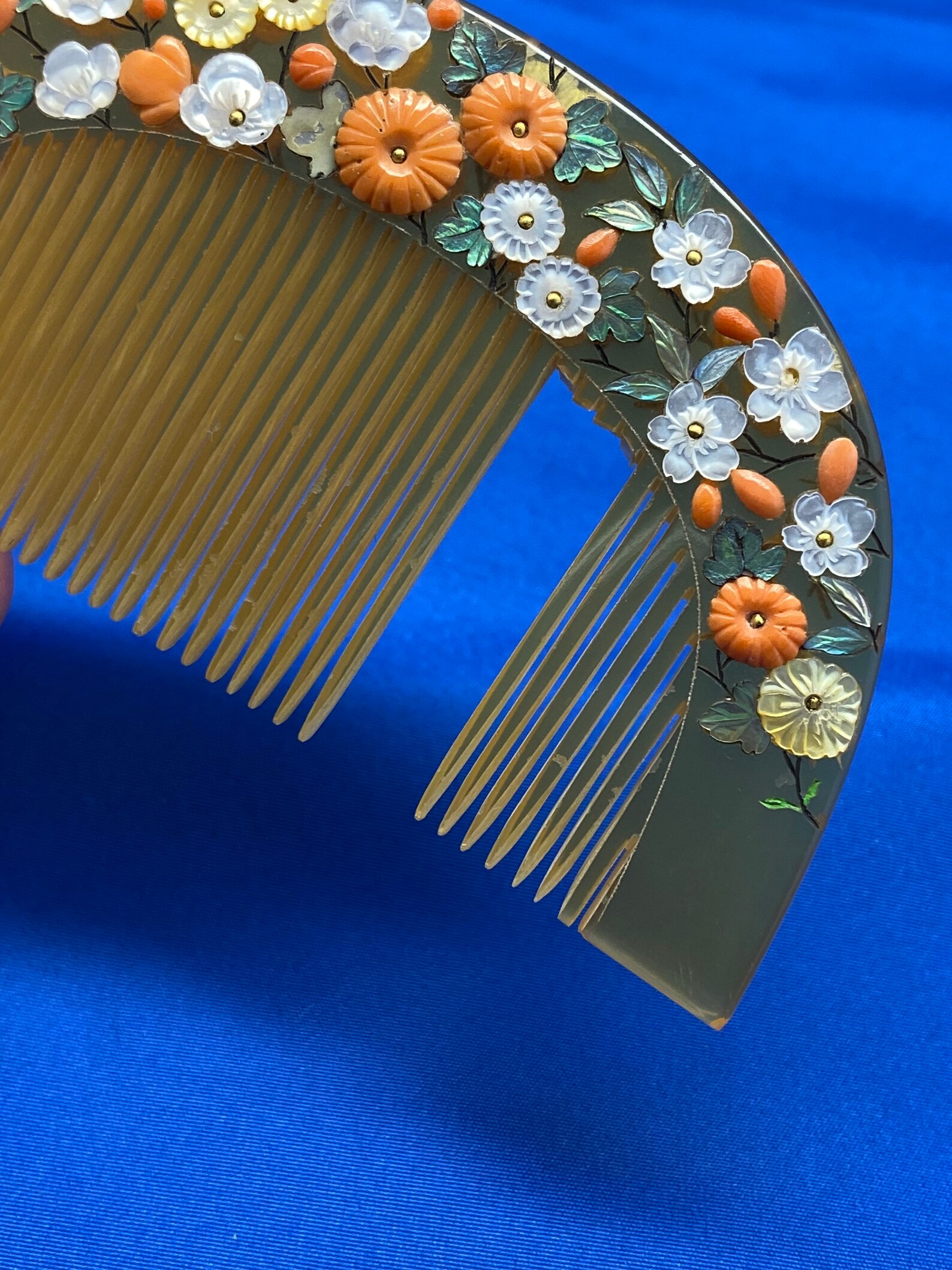 Antique Japanese Kusi Comb and Matching Kogai Vintage | Etsy