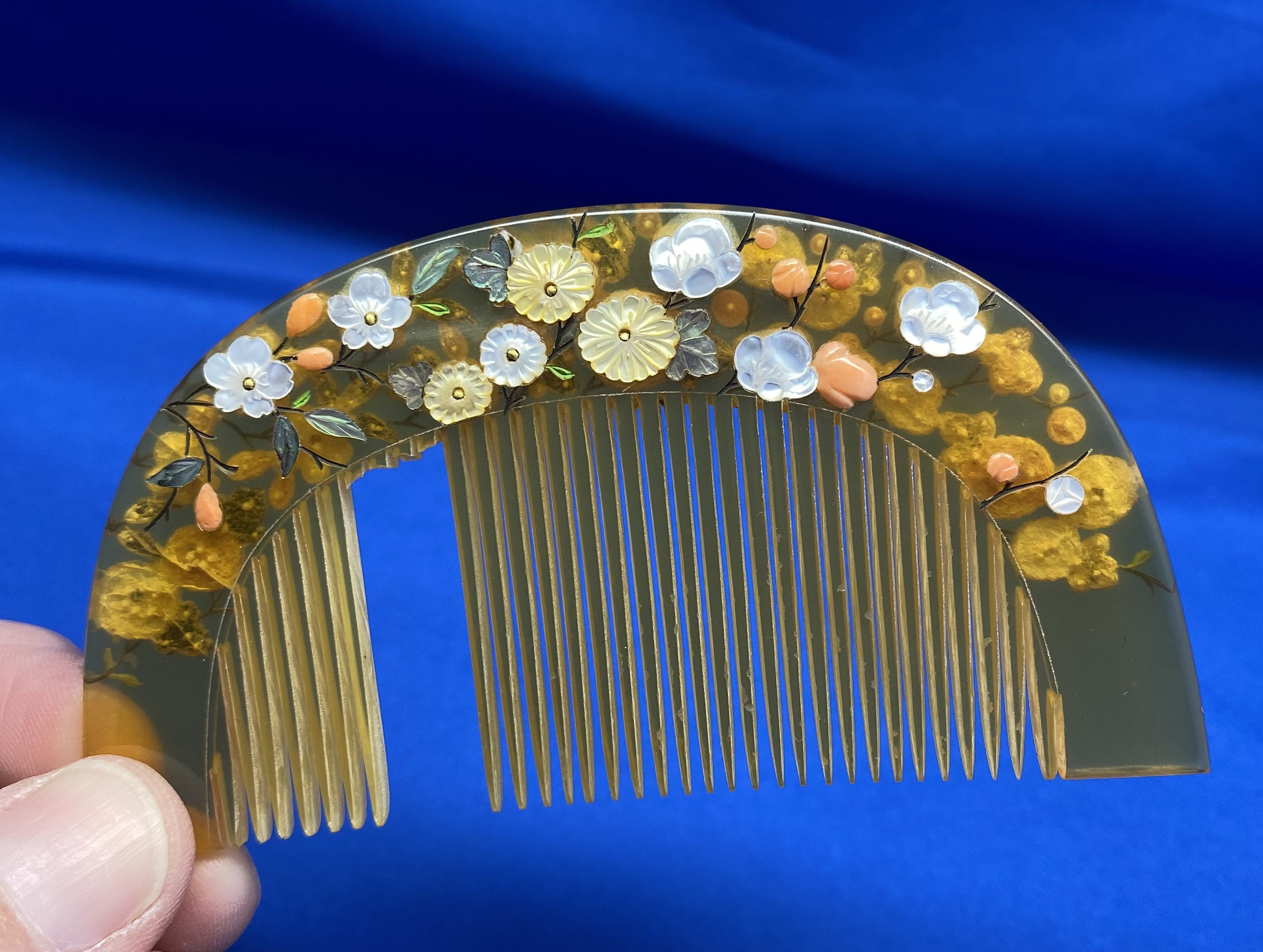 Antique Japanese Kusi Comb and Matching Kogai Vintage | Etsy