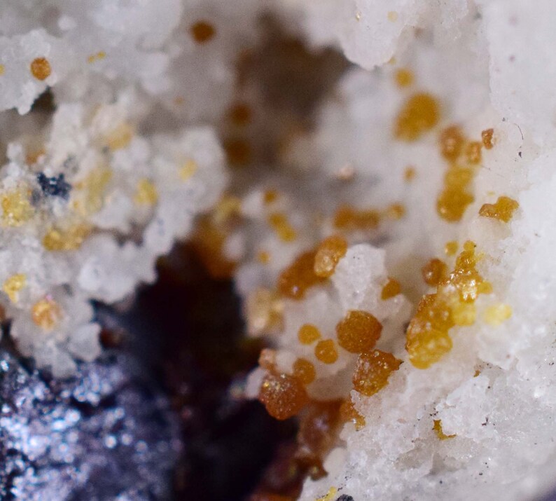 2.8cm PROUSTITE RUBY SILVER Peru Orpiment Quartz Calcite | Etsy