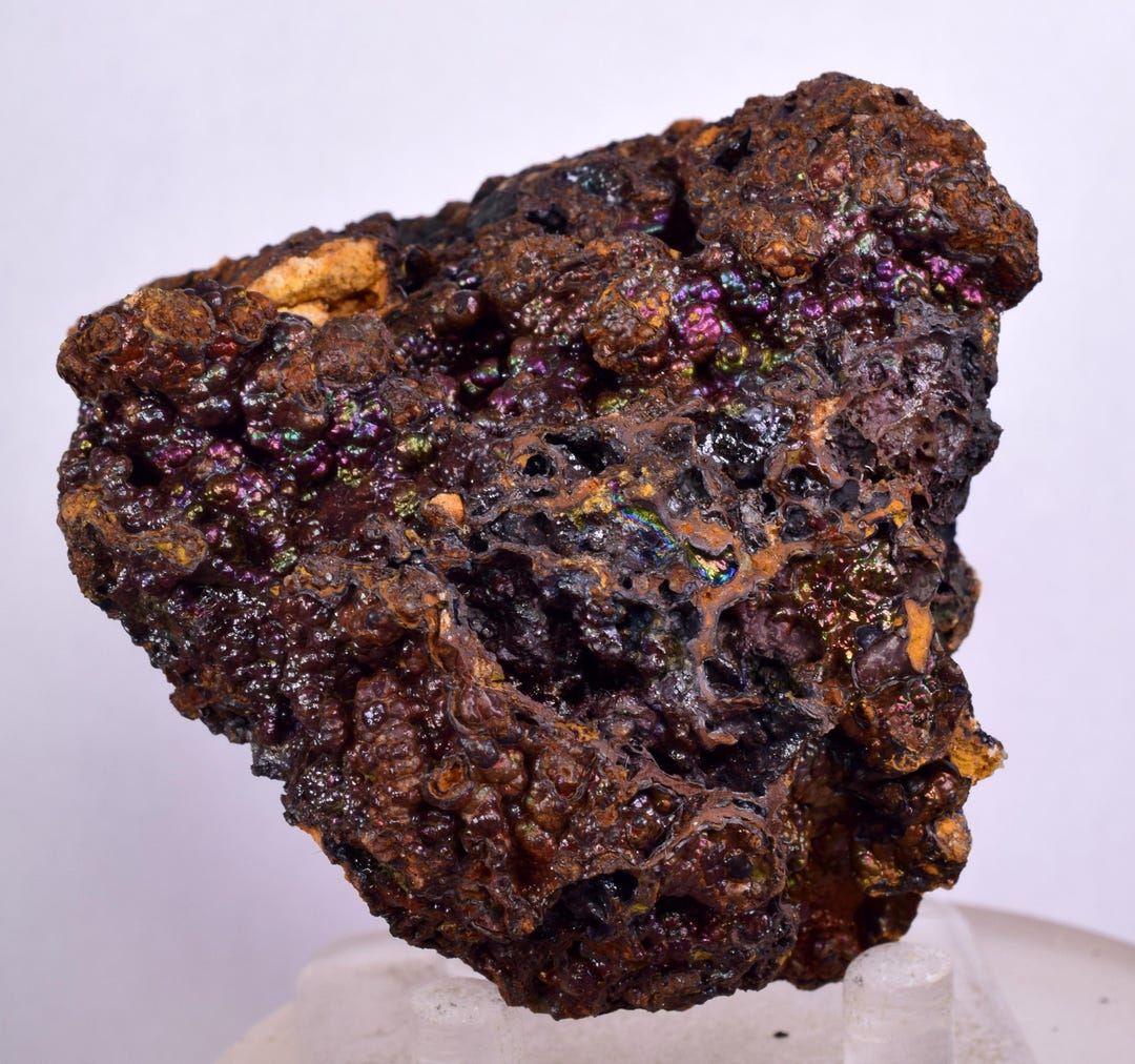 7cms GOETHITE BOTRYOIDAL IRIDESCENT Crystals Peru Iron New Find Mineral ...