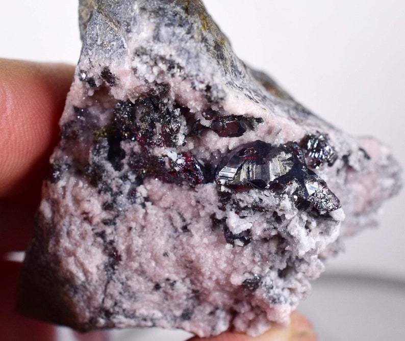 6cm PROUSTITE RUBY SILVER Twin Red Crystals Rhodochrosite - Etsy