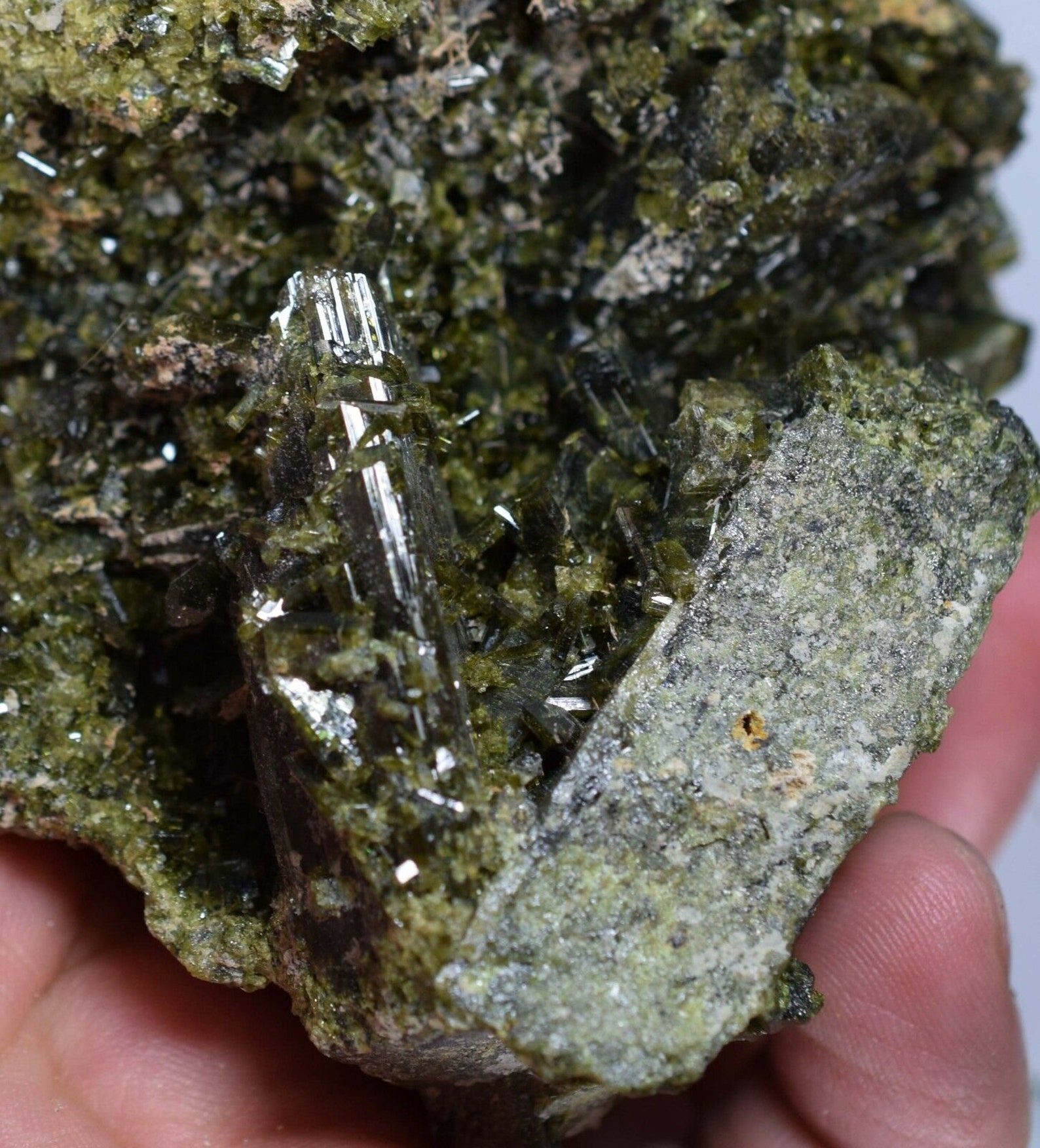 12ms PREMIUM EPIDOTE CRYSTALS cluster peru green color mineral | Etsy