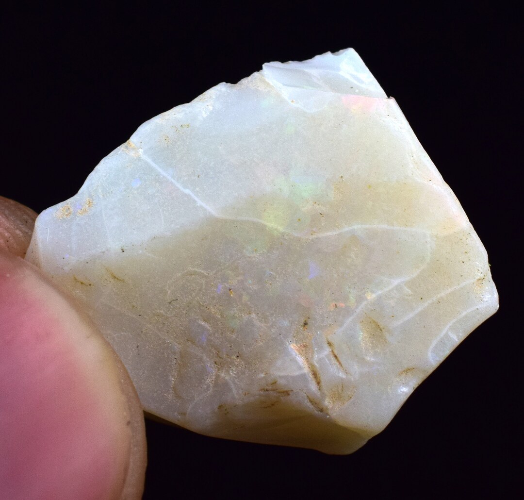8.5cts PRECIOUS FIRE OPAL Australian Rough Seam Nobby Opal Coober Pedy ...