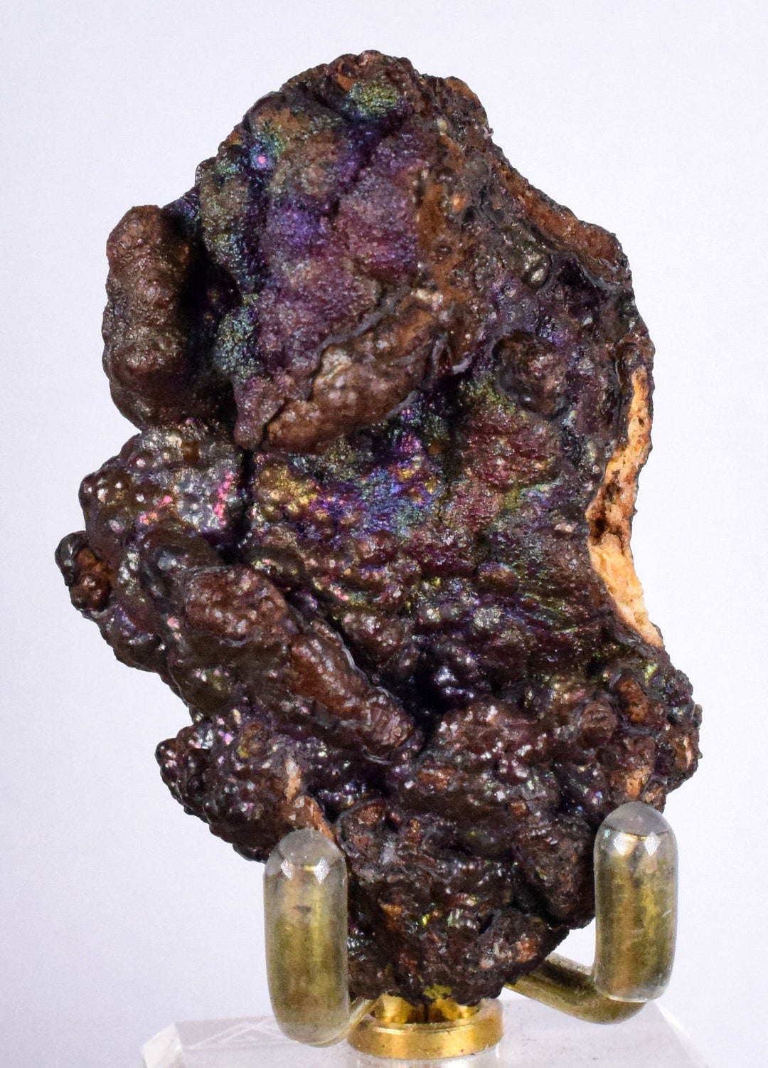 5.7cms GOETHITE BOTRYOIDAL IRIDESCENT Crystals Peru Iron New Find ...