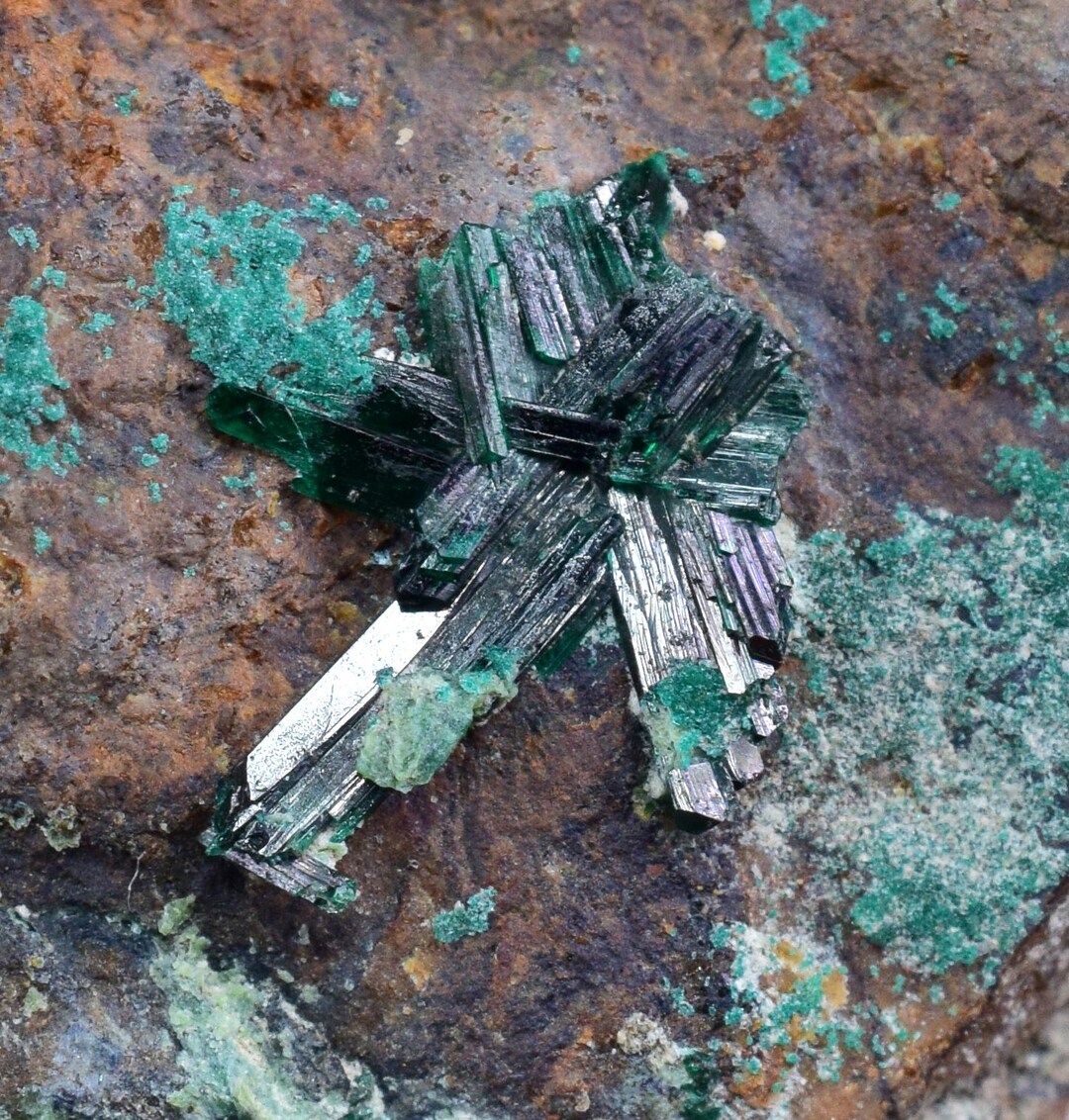 9.1cms ATACAMITE CRYSTALS CHILE Chrysocolla Mineral Specimen A624 - Etsy