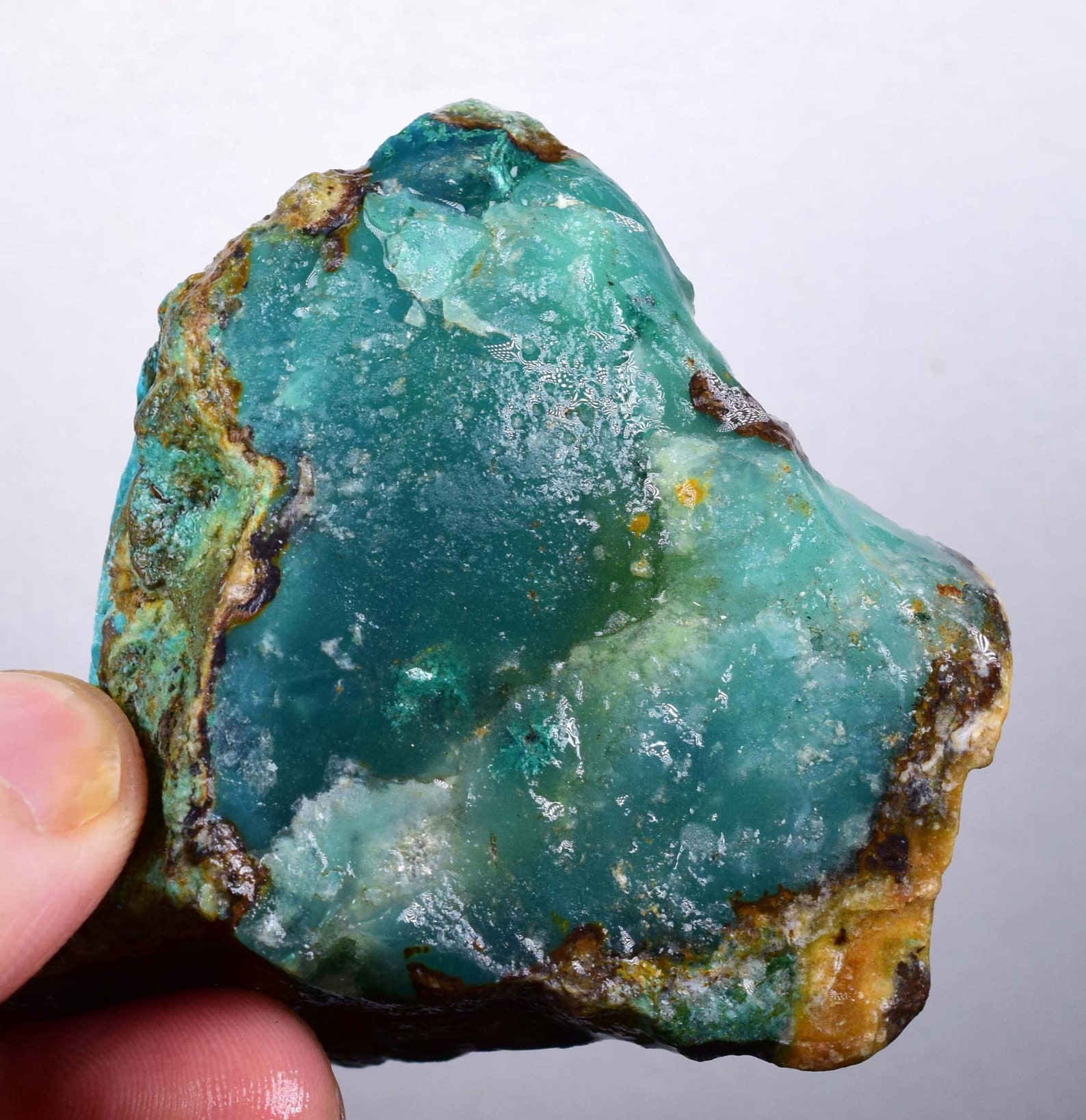 86grs GEM SILICA CHRYSOCOLLA chalcedony quartz rough lily mine | Etsy