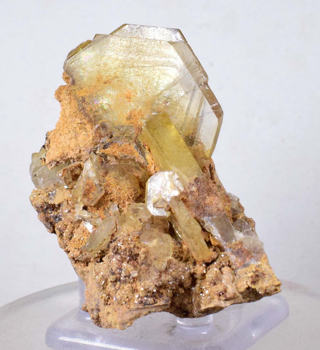 6cms GEMMY BARITE CRYSTALS Peru Golden Brown Shiny Translucent Mineral ...