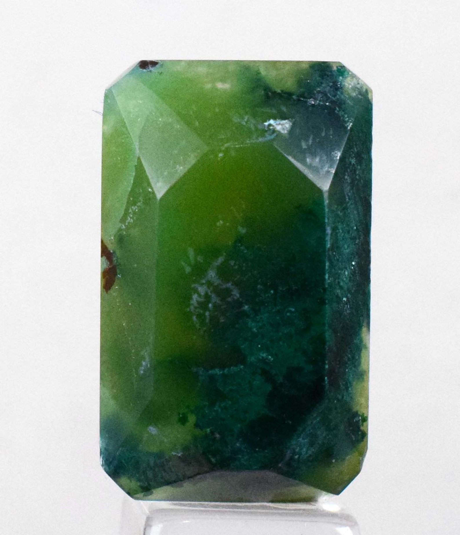 26.5carats GEM SILICA CHRYSOCOLLA Emeraldine Chalcedony Facet | Etsy