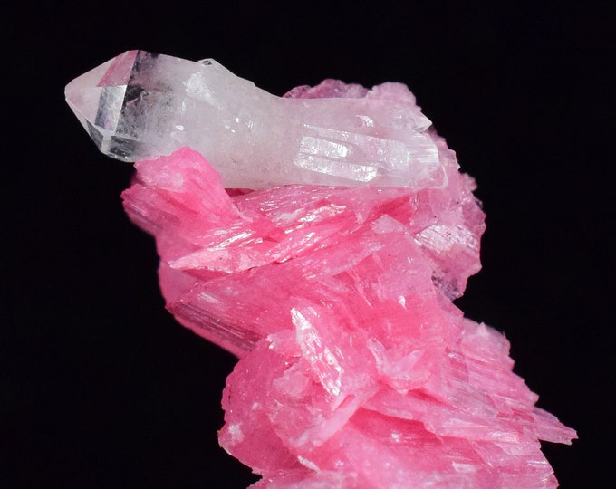 1.9cms PINK RHODONITE CRYSTALS Peru Bright Quartz Chiurucu Mine New ...