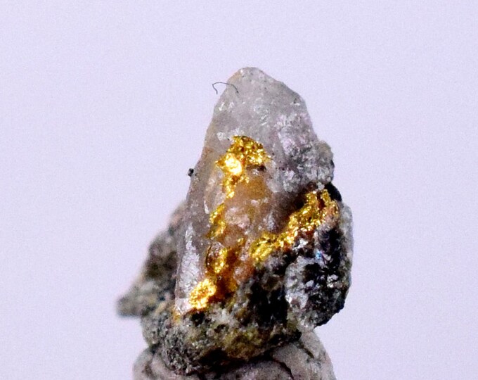 0.4cms NATIVE GOLD QUARTZ of the Incas Thumbnail Aesthetic Wire Gem ...