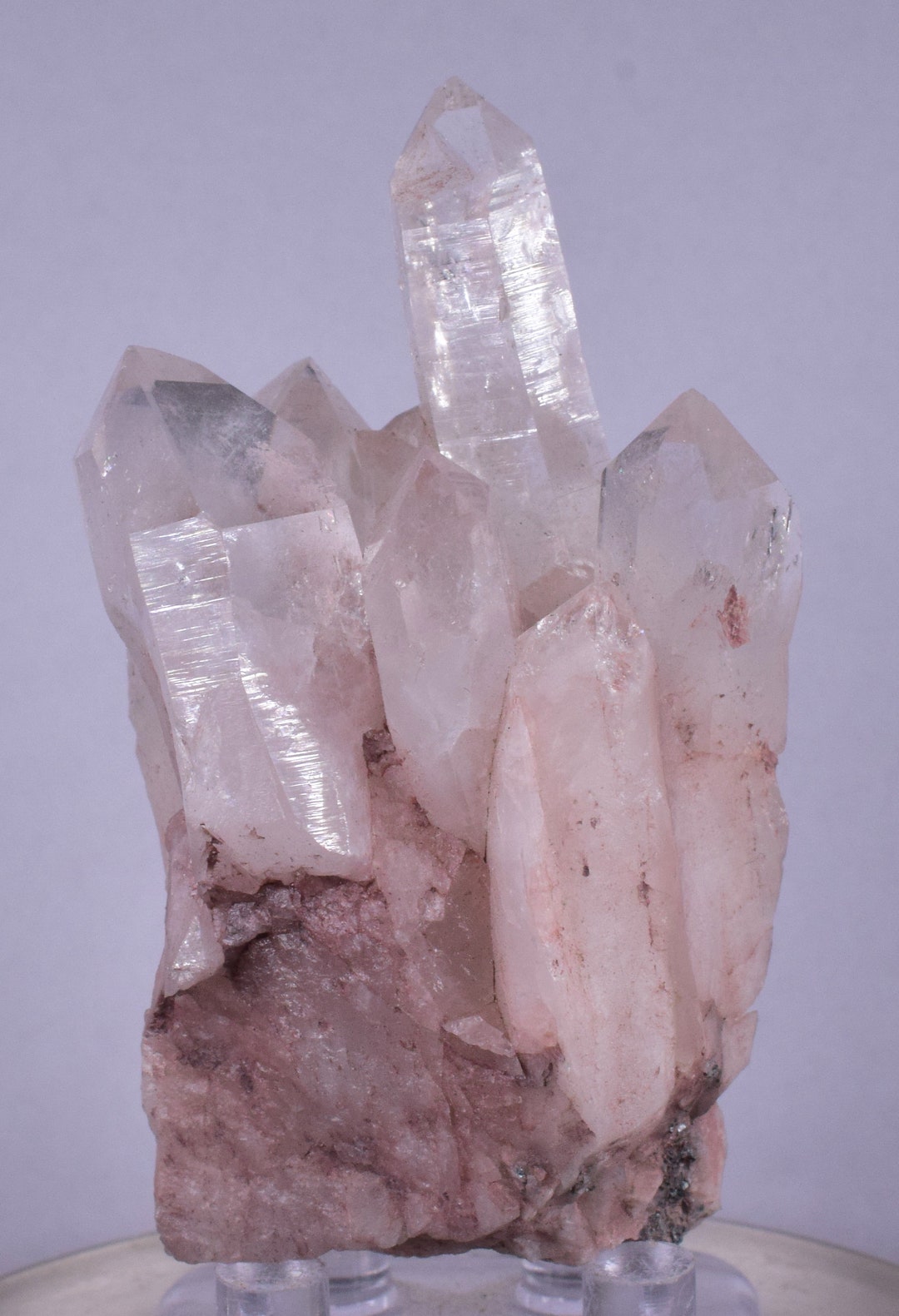 7cms PINK LITHIUM QUARTZ Colombia Rare Shiny Crystal Mineral Specimen ...