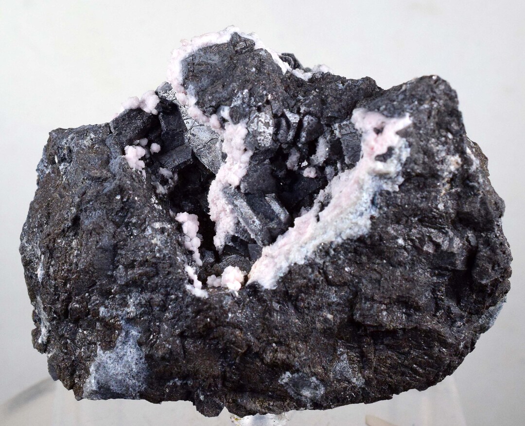 6.7cm ALABANDITE CRYSTALS RHODOCHROSITE Peru Gem Sharp Bright ...