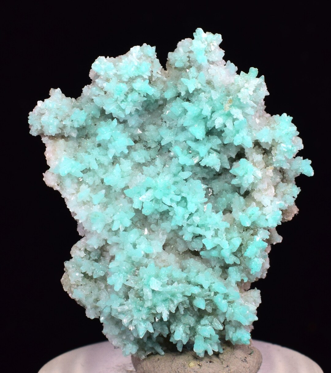 3cm SHATTUCKITE ON SELENITE Pickeringite Crystals Bi Color Peru Chrysocolla T420 - Etsy
