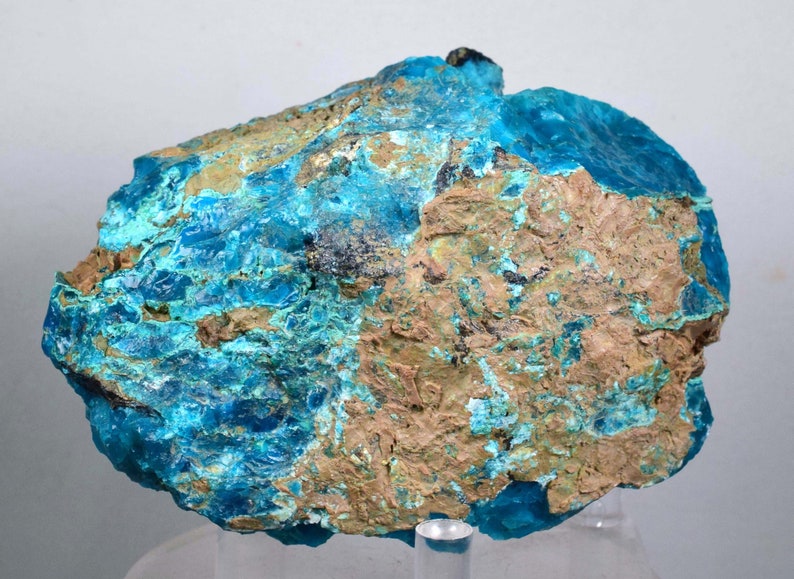 270grs Gem BLUE MALACHITE Rough Banded Shiny New Find Peru Mineral ...