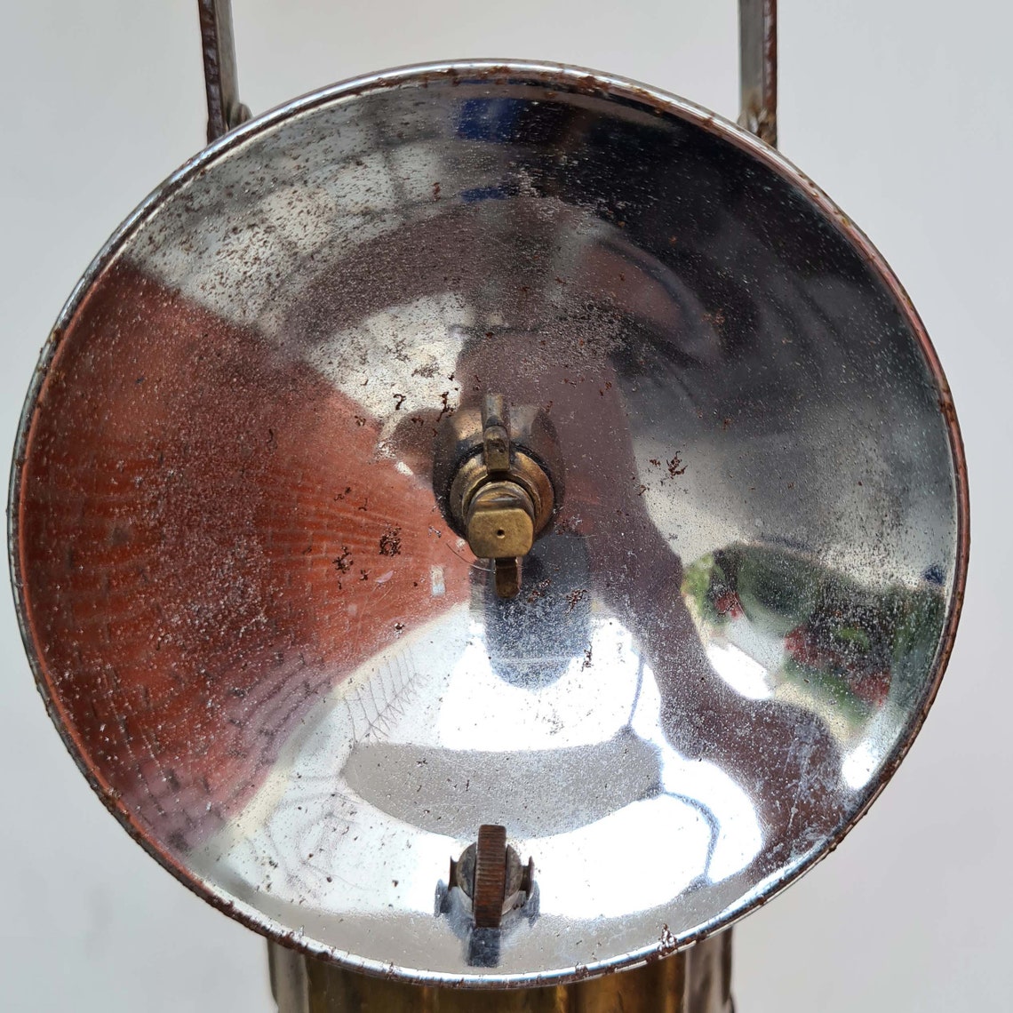 34ms Miners Lamp Justrite Carbide Usa Vintage Lantern Brass Bronze A373 ...