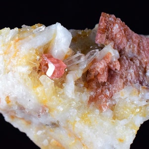 4.4cms RHODOCHROSITE RHOMBOHEDRAL QUARTZ Premium Miniature Crystals ...