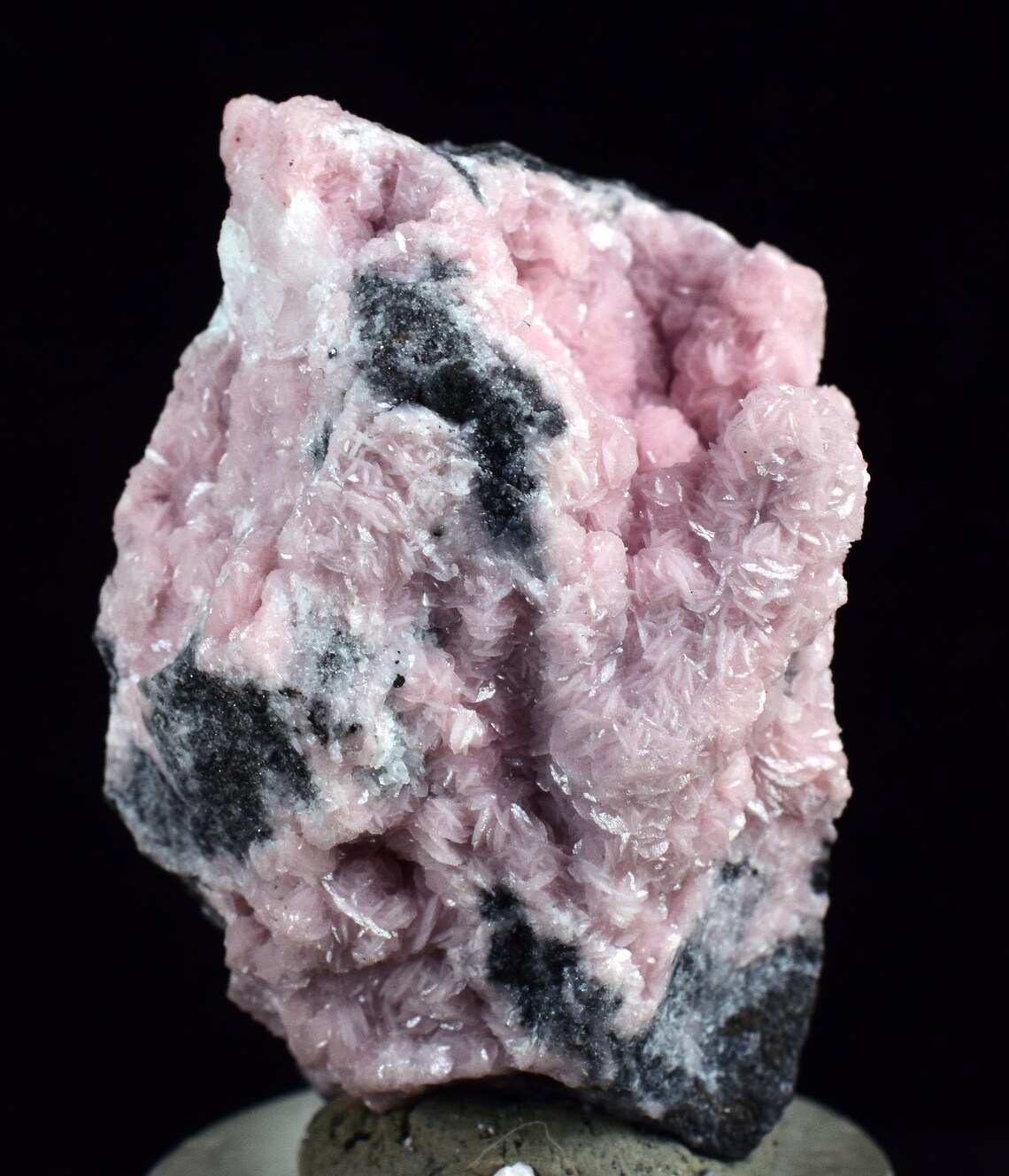3.6cms RHODOCHROSITE ROSETTE QUARTZ Peru Pink Jordanite Crystals ...