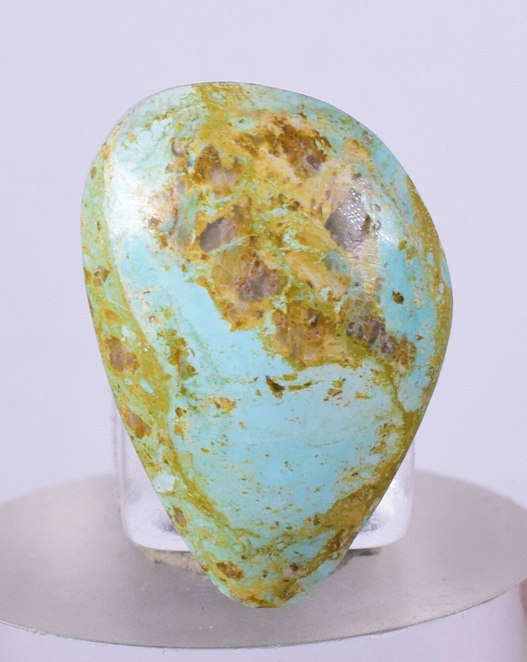 2.1cms GEM NATURAL TURQUOISE Scenic Cabochon Rare Peru Pendant Jewelry ...