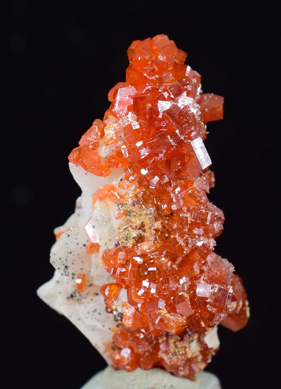 3.1cms VANADINITE CRYSTAL BARITE Mibladen Morocco Miniature Mineral ...