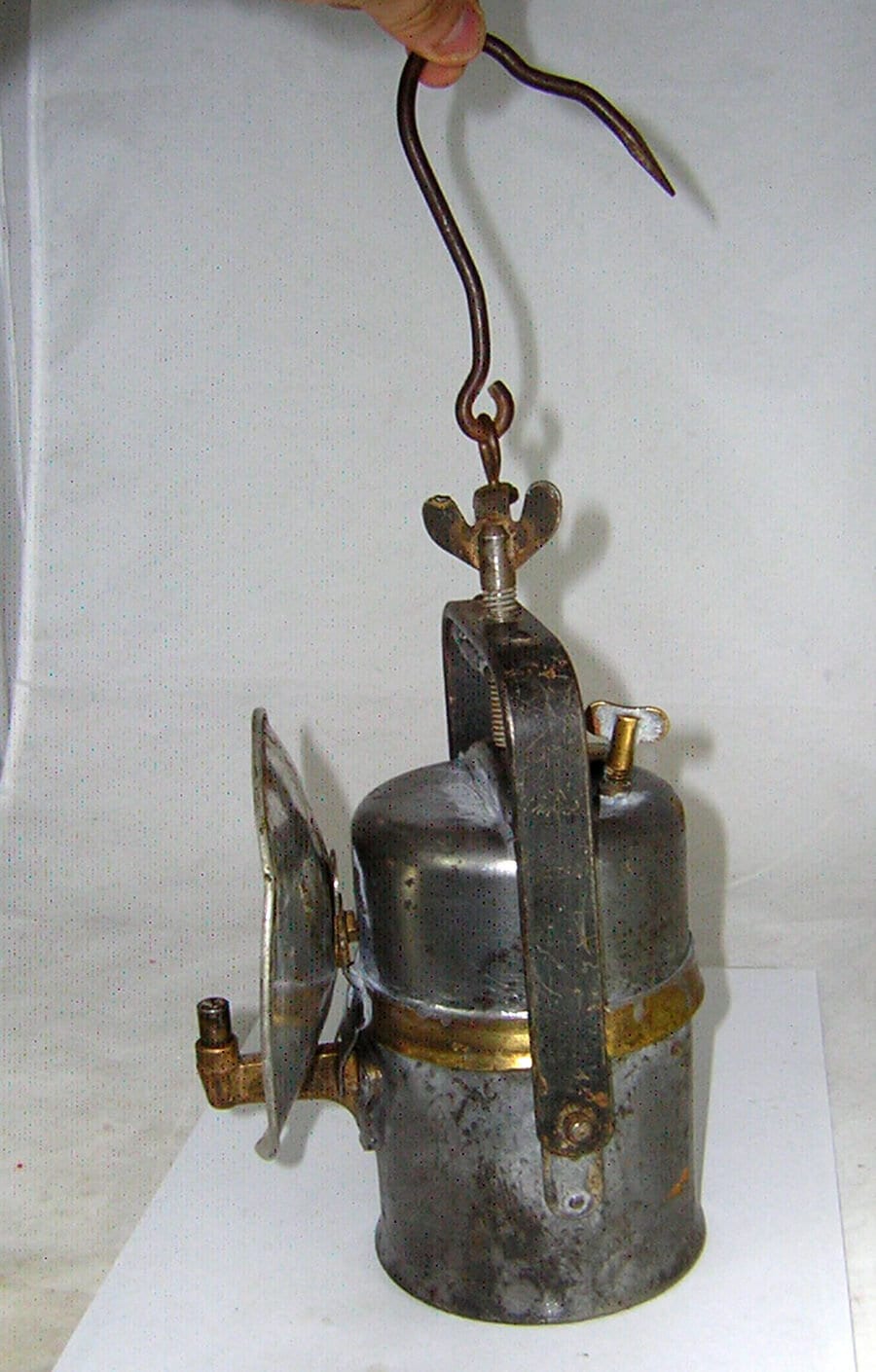 33cms Miners Carbide Lamp England Premier Vintage Lantern Mining ...