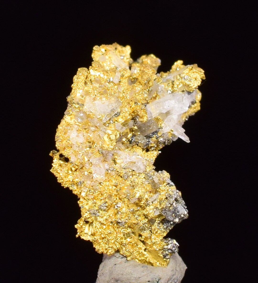 0.85cms NATIVE GOLD QUARTZ of the Incas Thumbnail Aesthetic Wire Gem Crystal Smoky Quartz Peru ...