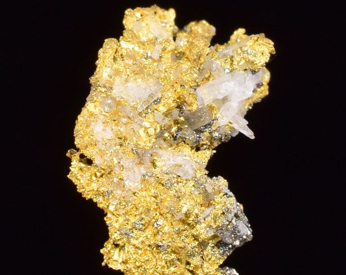 0.85cms NATIVE GOLD QUARTZ of the Incas Thumbnail Aesthetic Wire Gem ...