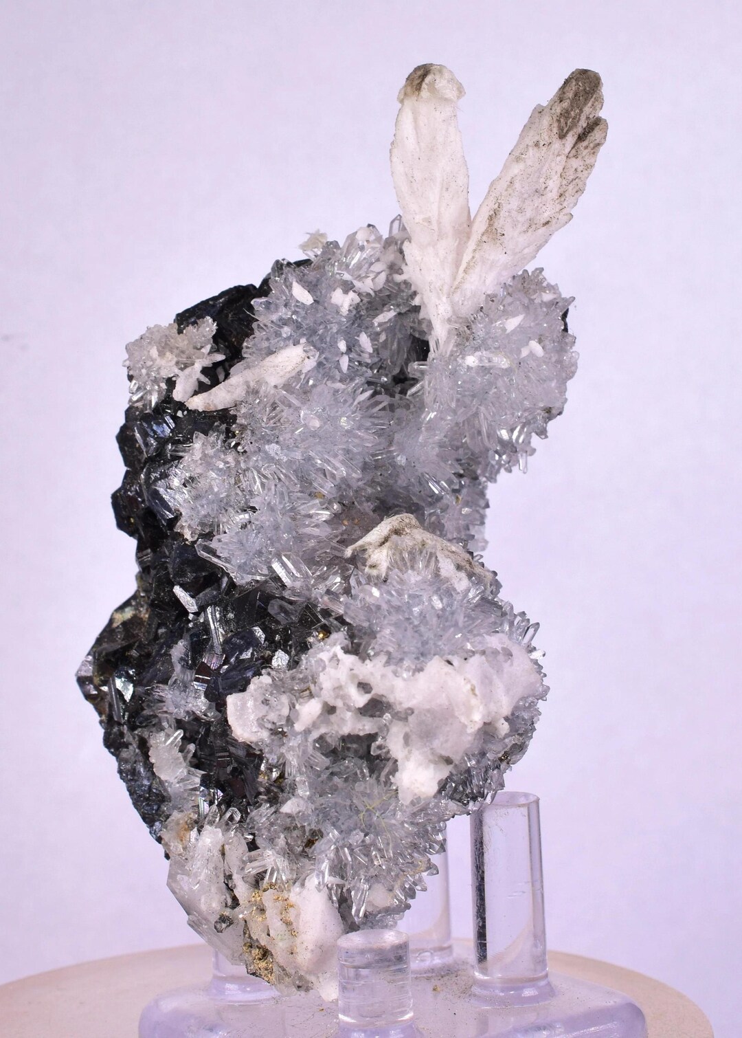 8cms QUARTZ CALCITE PYRITE Peru Shiny Crystals Mineral Mb68 - Etsy