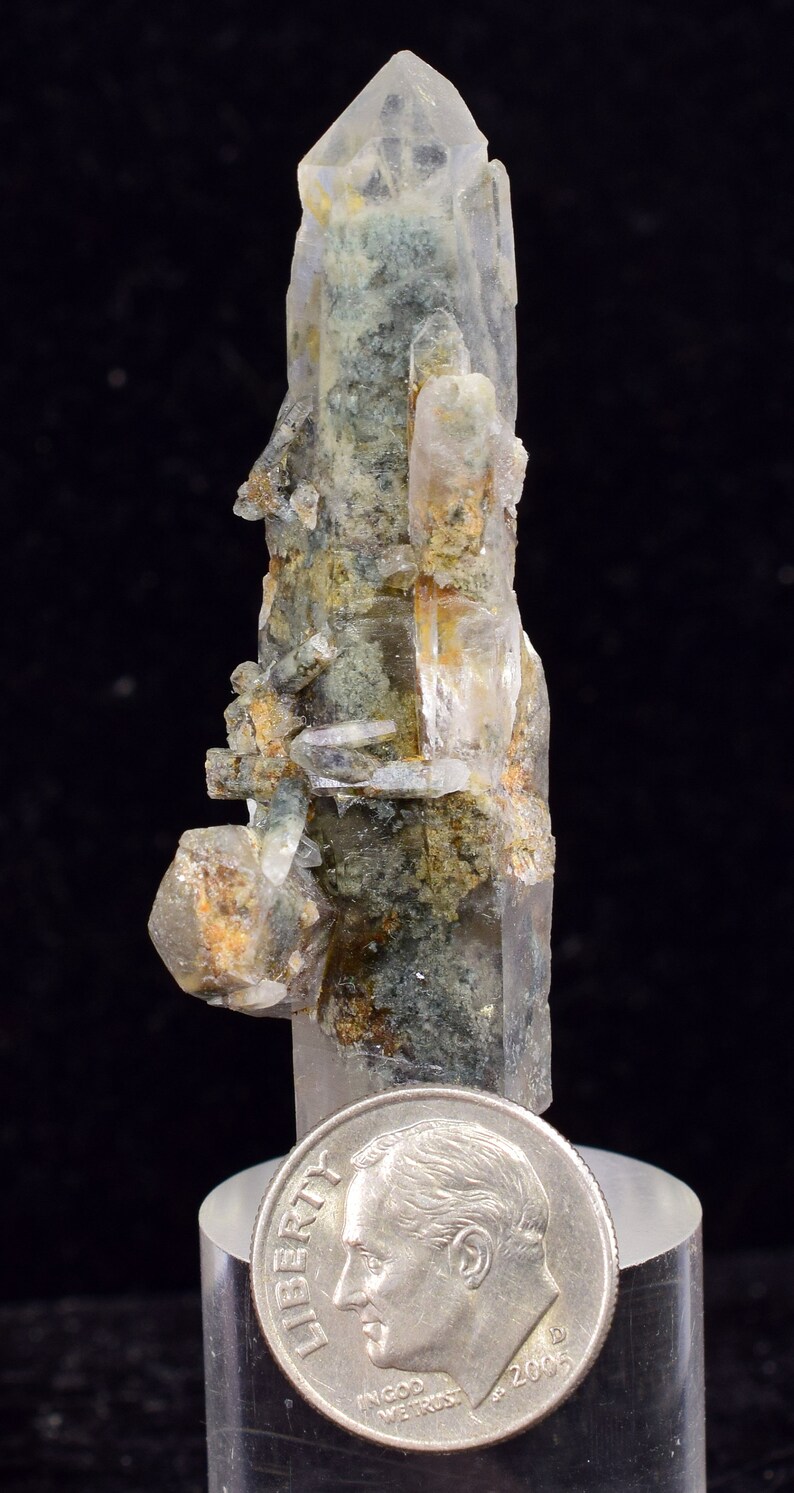 5.6cms GEM QUARTZ Natural Chlorite Included Phantom Crystal Peru Q352 ...