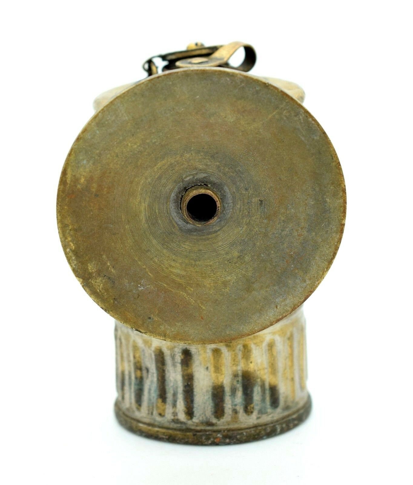 9.5cms MINERS LAMP VICTOR 1920 Carbide Usa Vintage Lantern Brass Bronze ...