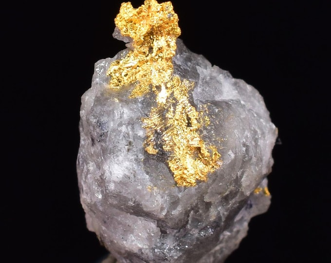 1.3cms NATIVE GOLD QUARTZ of the Incas Thumbnail Aesthetic Wire Gem ...
