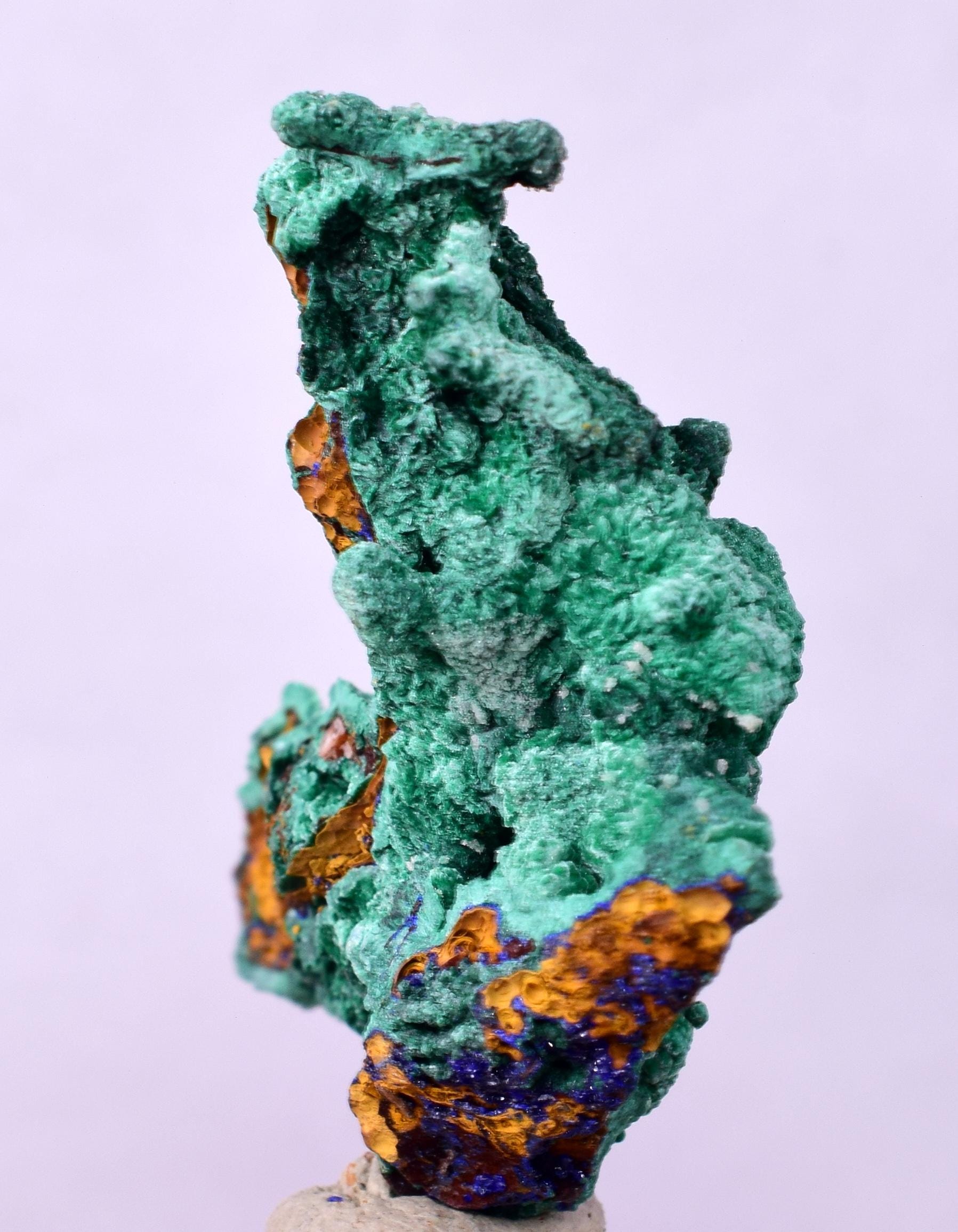 3.9cms GEM MALACHITE Crystals Ahouli Mines Midelt Province Morocco U618 ...