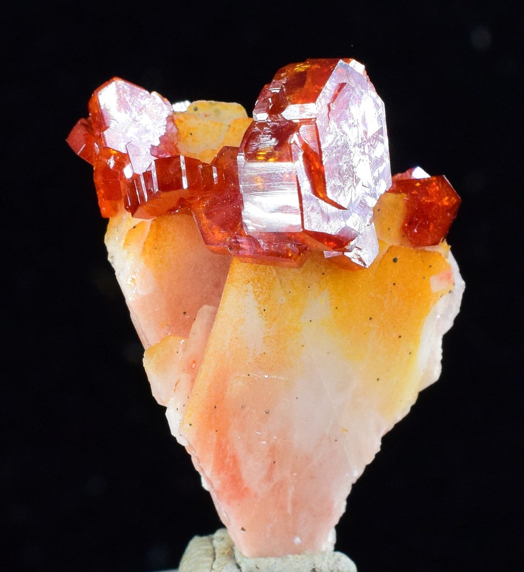 1.9cm VANADINITE CRYSTAL BARITE Mibladen Morocco Miniature Mineral ...