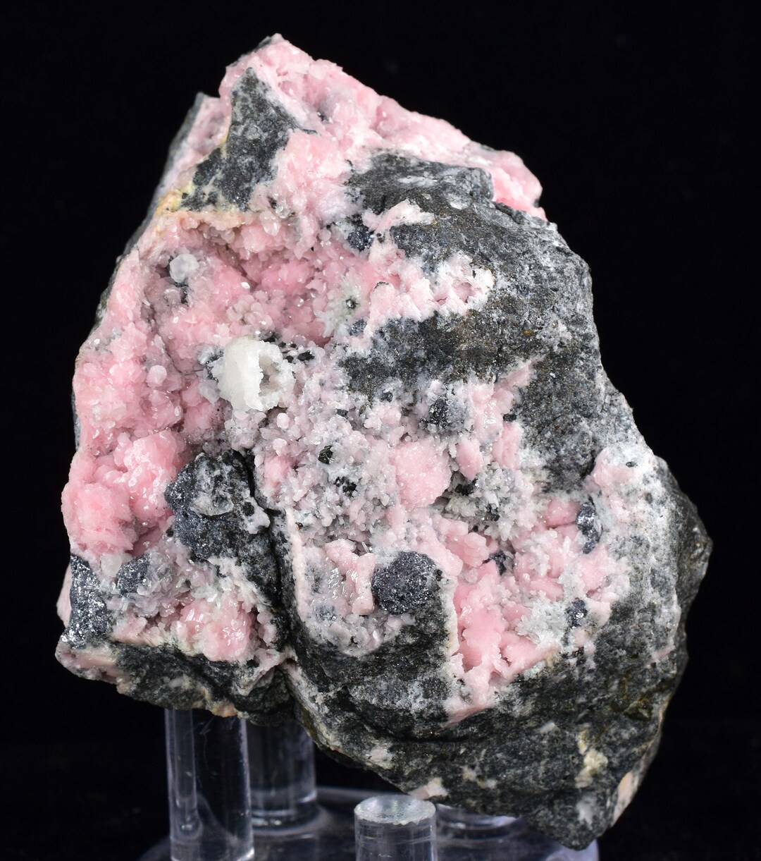 7.1cms RHODOCHROSITE ROSETTE QUARTZ Peru Pink Jordanite Crystals ...