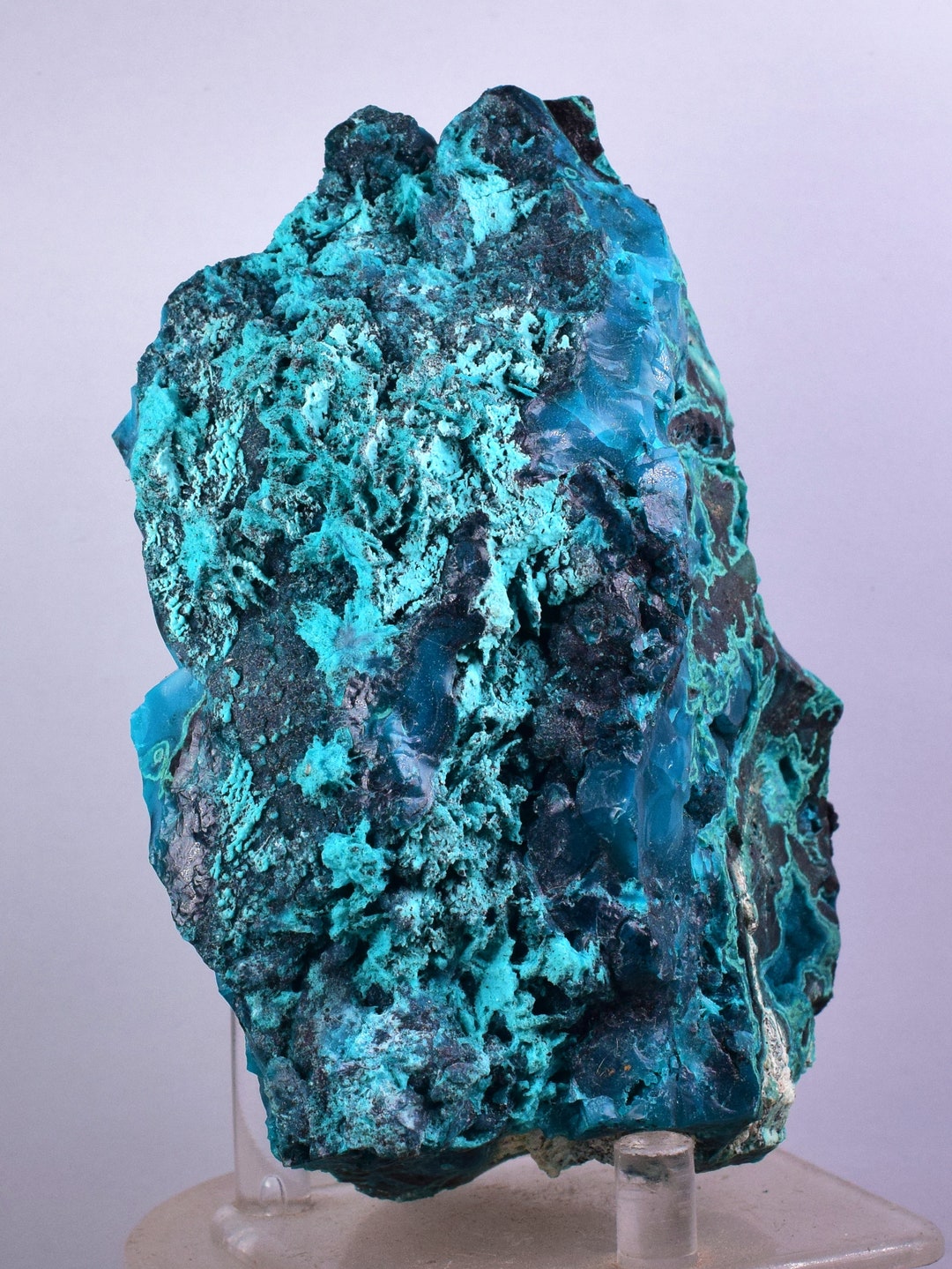 11cms BLUE MALACHITE BOTRYOIDAL Peru Crystals Grape Spheres Rosette ...