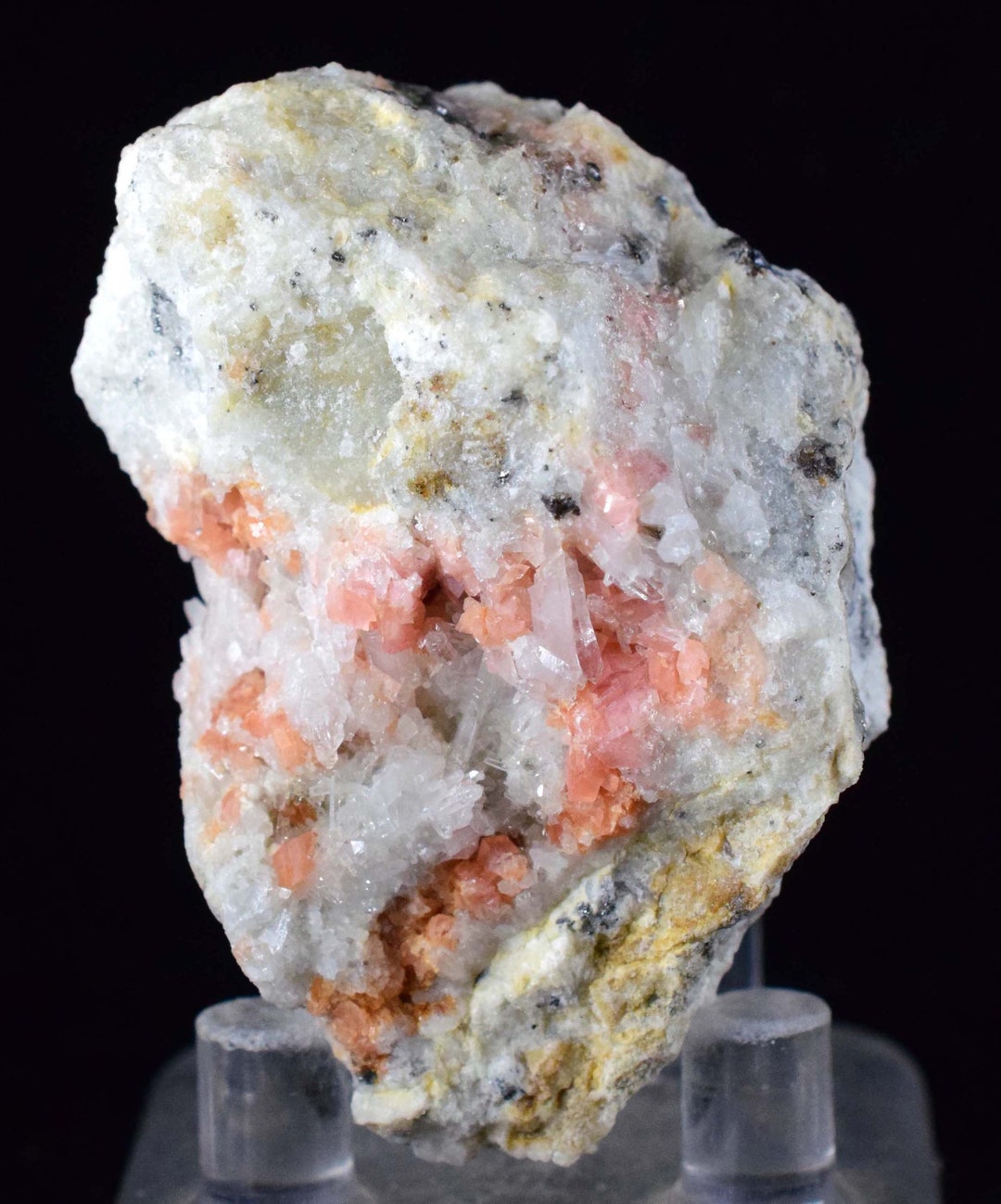 4.9cms RHODOCHROSITE RHOMBOHEDRAL QUARTZ Premium Miniature Crystals ...