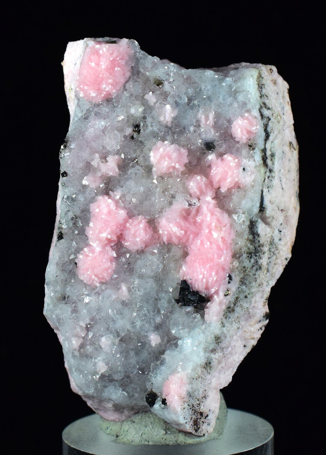 4.6cms RHODOCHROSITE PYRITE Quartz Peru Pink Red Botryoidal Crystals ...
