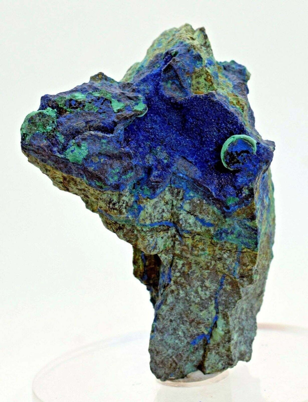 7.5cms NATURAL HORSE HEAD Azurite Malachite Carving Crystals Peru U77 ...