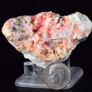 5.7cms RHODOCHROSITE RHOMBOHEDRAL QUARTZ Premium Miniature Crystals ...