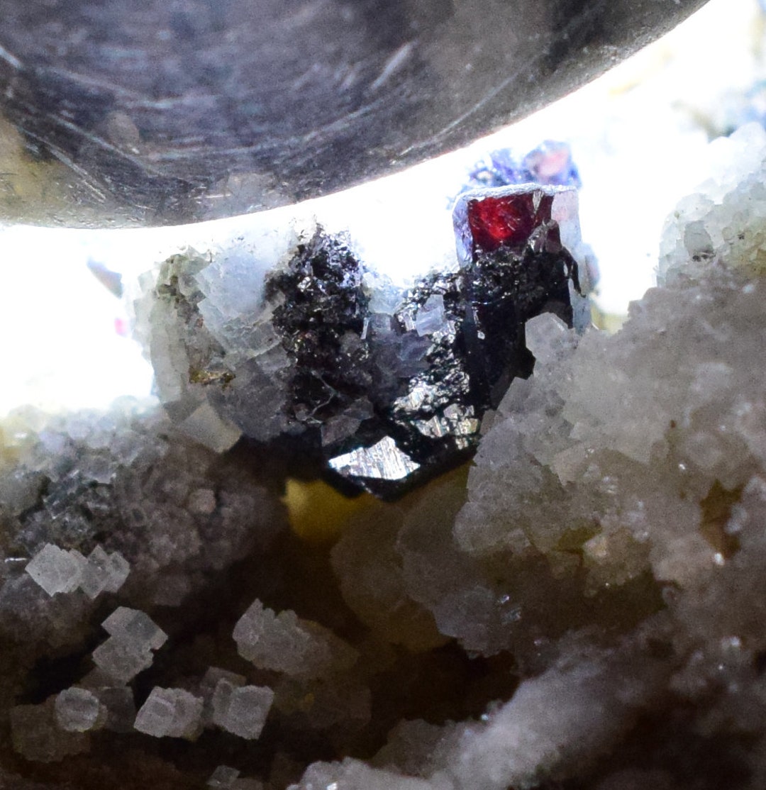 6.7cm PROUSTITE RUBY SILVER Crystal Mineral Specimen Collector Peru ...