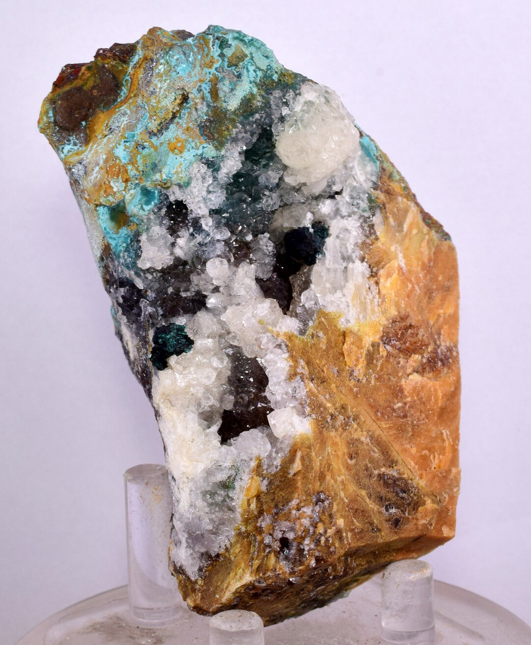 7.7cms GEM SILICA CHRYSOCOLLA Atacamite Malachite Druzy Quartz ...