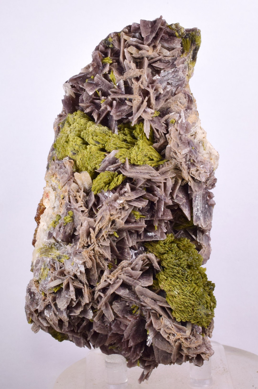 11.5cms AXINITE QUARTZ CRYSTALS Epidote Cluster Prehnite Peru Mineral ...